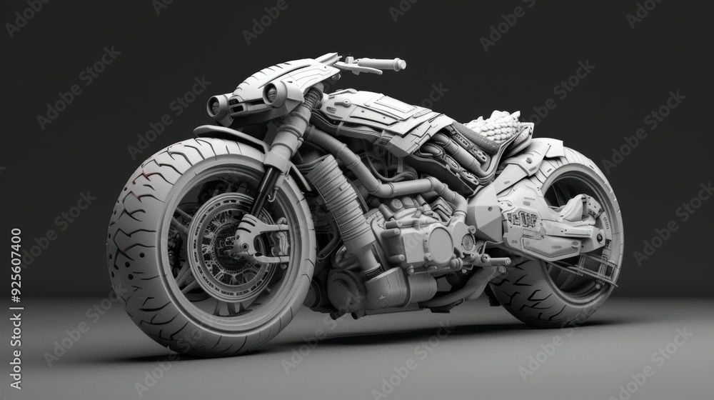 Custom Chopper 3D Model: A sleek and powerful custom motorcycle ...