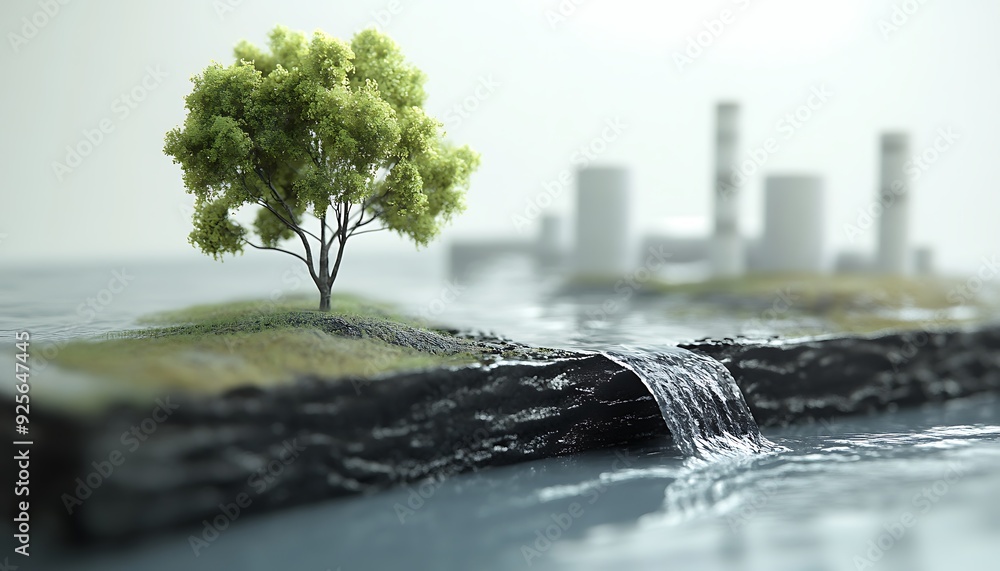 3D Model Showing the Carbon Cycle of Biomass Conversion into Energy ...