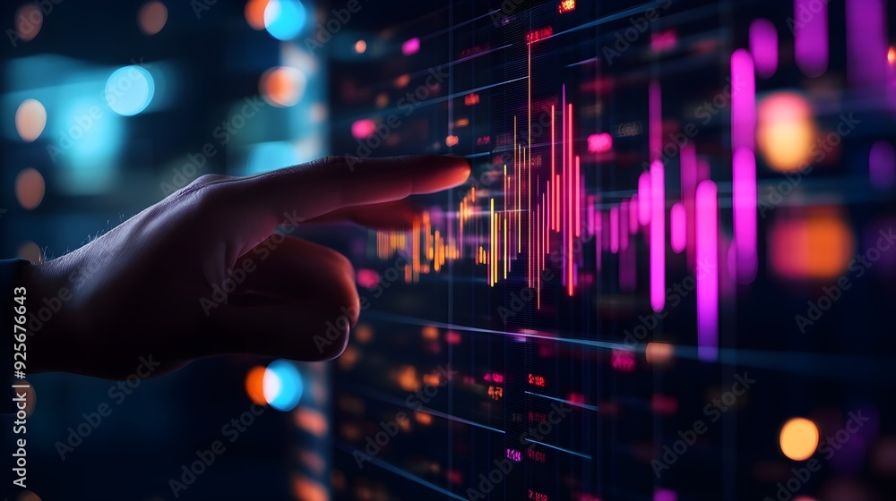 Dynamic presentation slide featuring a split-screen design, vibrant ...