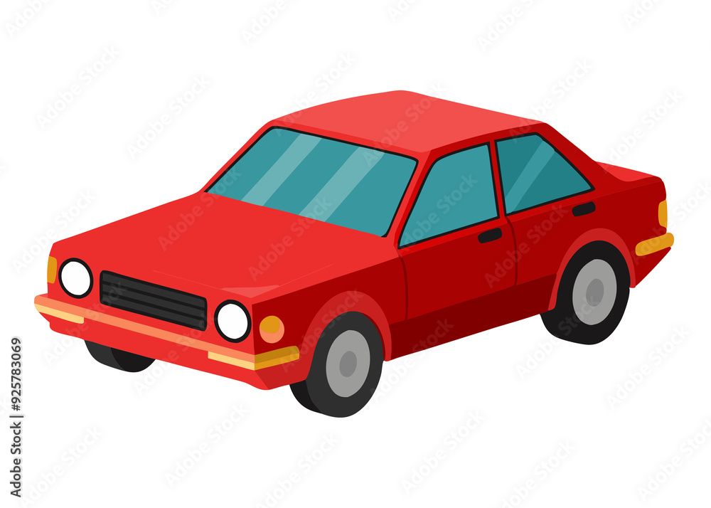 red car illustration isolated on transparent background, PNG car ...