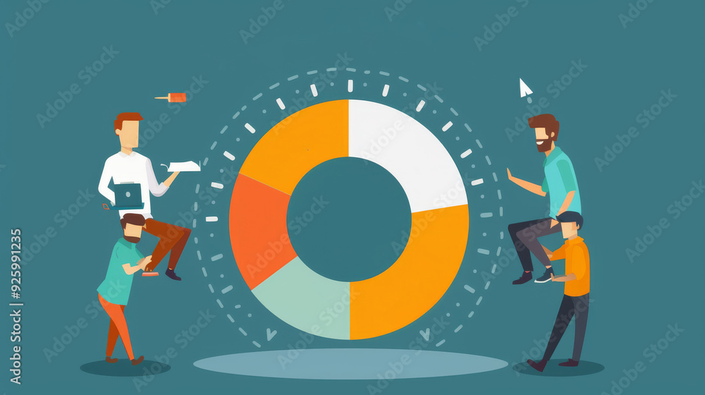 Stock-Illustration „Engaging vector graphic of a continuous improvement ...