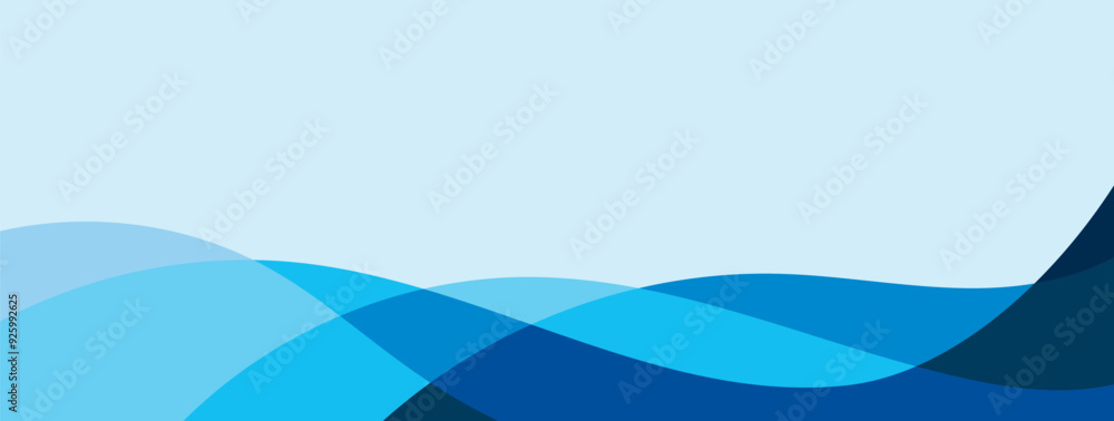 Curve wavy sky water background vector design. Wallpaper for banner ...