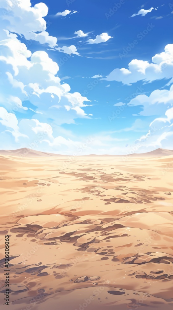 Enchanting Anime-Style Desert Sands: A Magical Anime Landscape for ...