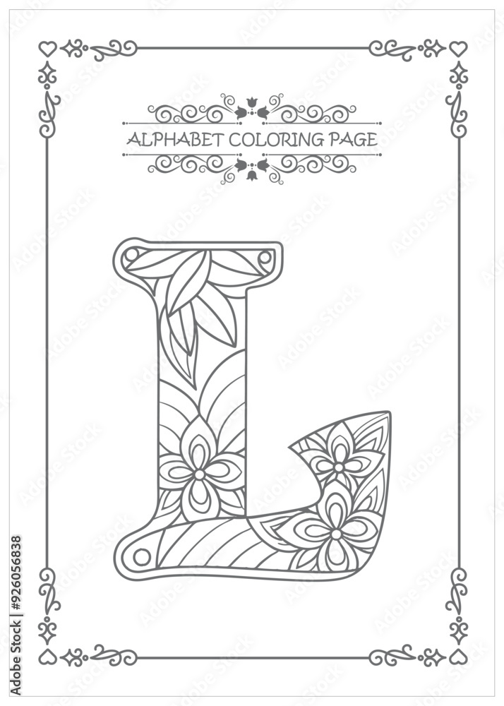 Cute Printable Alphabet Coloring Pages for Preschoolers Vector Art ...