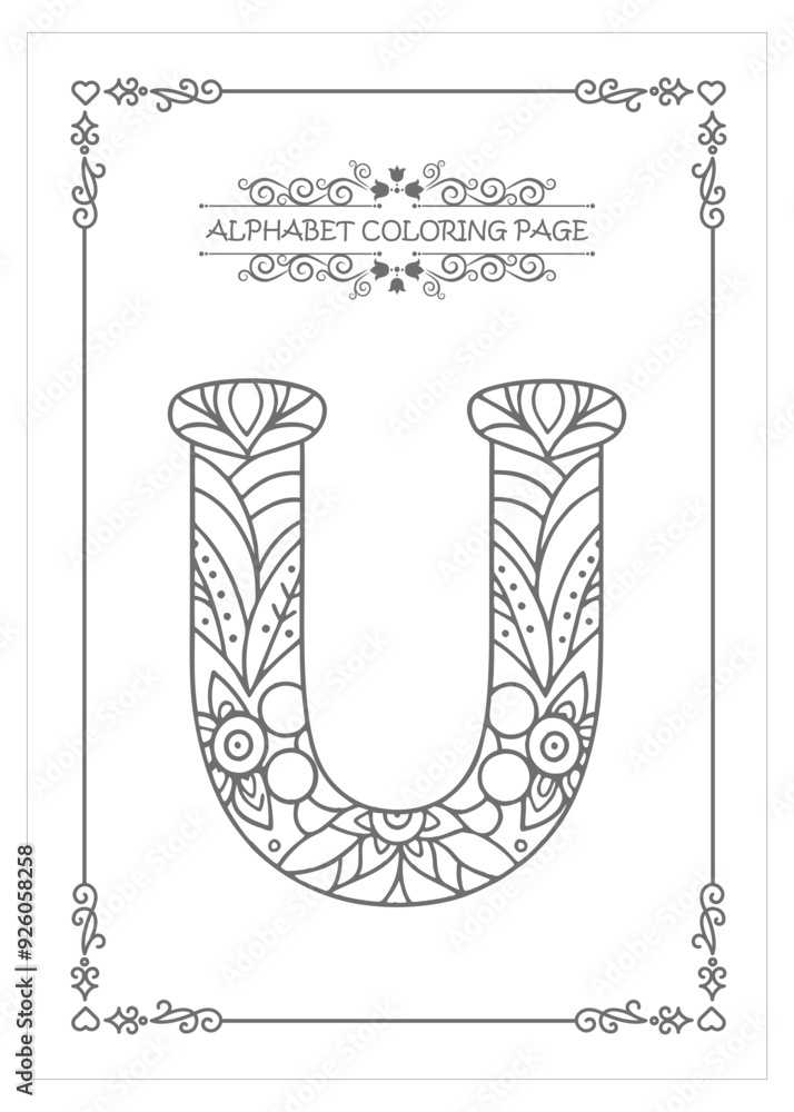 Cute Printable Alphabet Coloring Pages for Preschoolers Vector Art ...