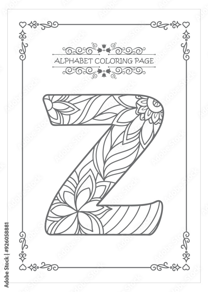 Cute Printable Alphabet Coloring Pages for Preschoolers Vector Art ...