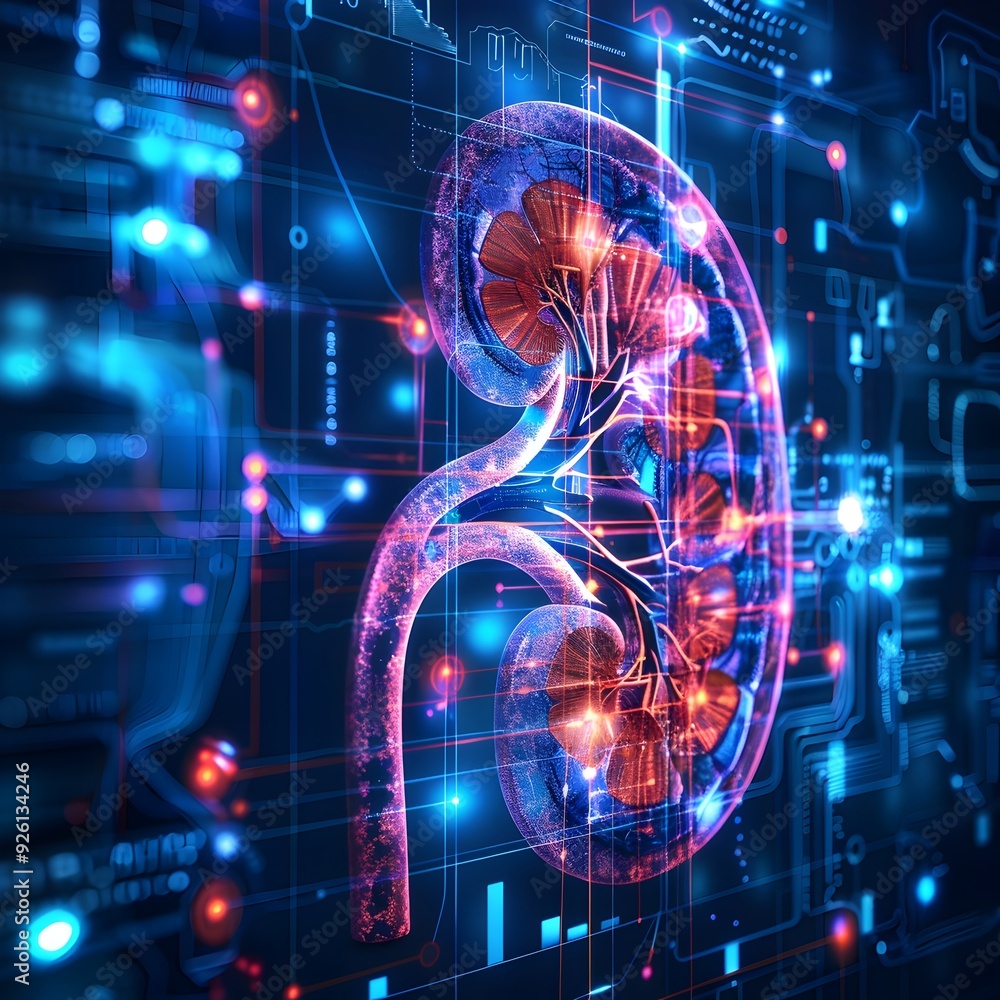 Detailed Kidney Anatomy Chart Highlighting Organ s Parts and Functions ...