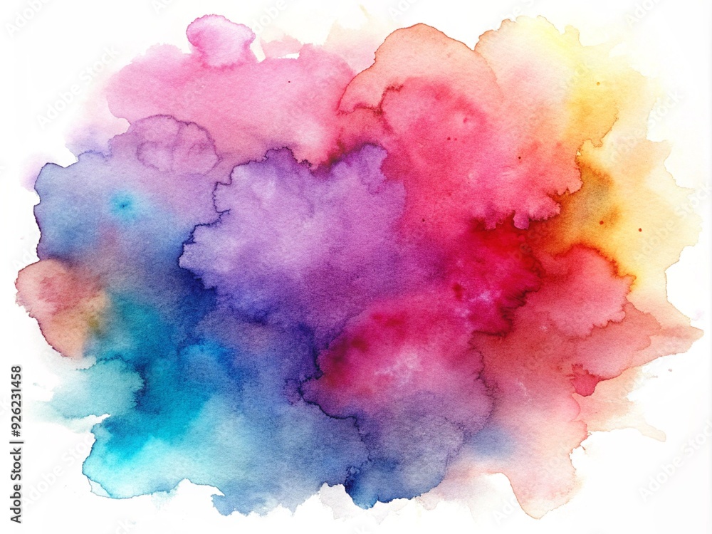 colorful watercolor splashes. Abstract watercolor stain with soft edges ...