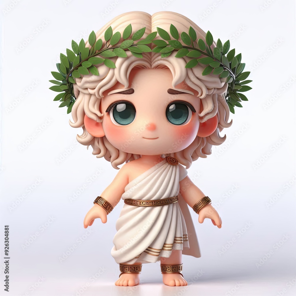 cute Greek god/goddess with toga and laurel wreath,3d ,3d avatar ...