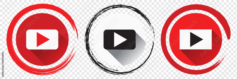 Red Youtube play button png, Youtube video and music icon. Youtube app ...