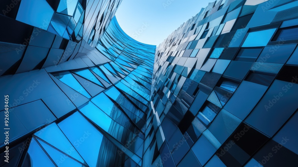 The innovative structure of a blue-hued building in Melbourne, blending ...