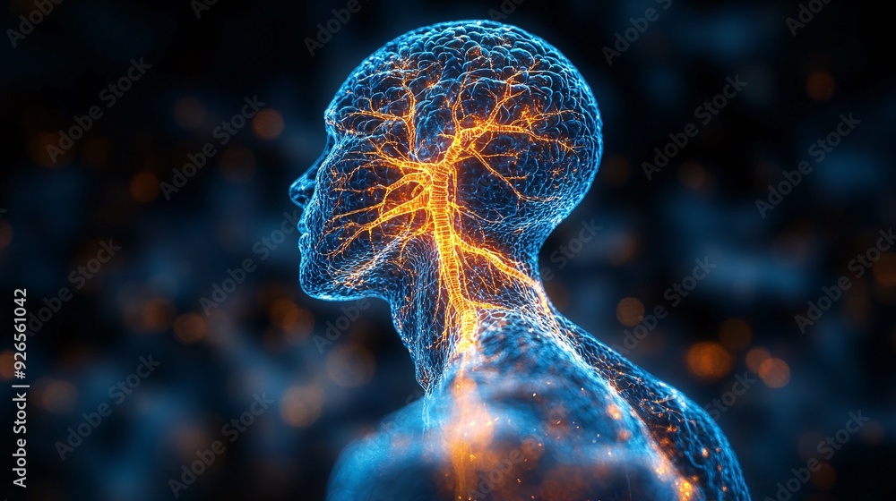 3D Human Nervous System: A comprehensive 3D illustration of the nervous ...