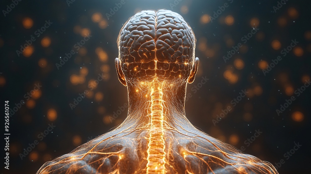 Ilustración de Stock 3D Human Nervous System: A comprehensive 3D ...