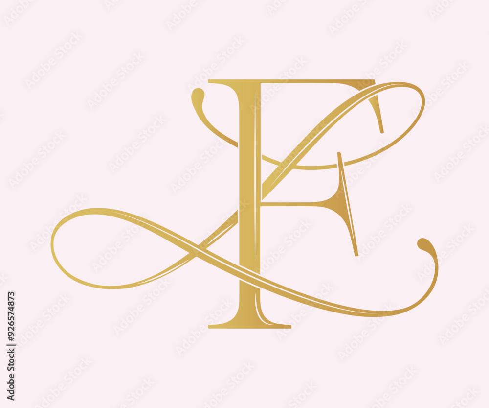 เวกเตอร์ Stock LF,FL, logo LF, Letter LF,monogram LF, vector, logo, Wedding Monogram Initials ...