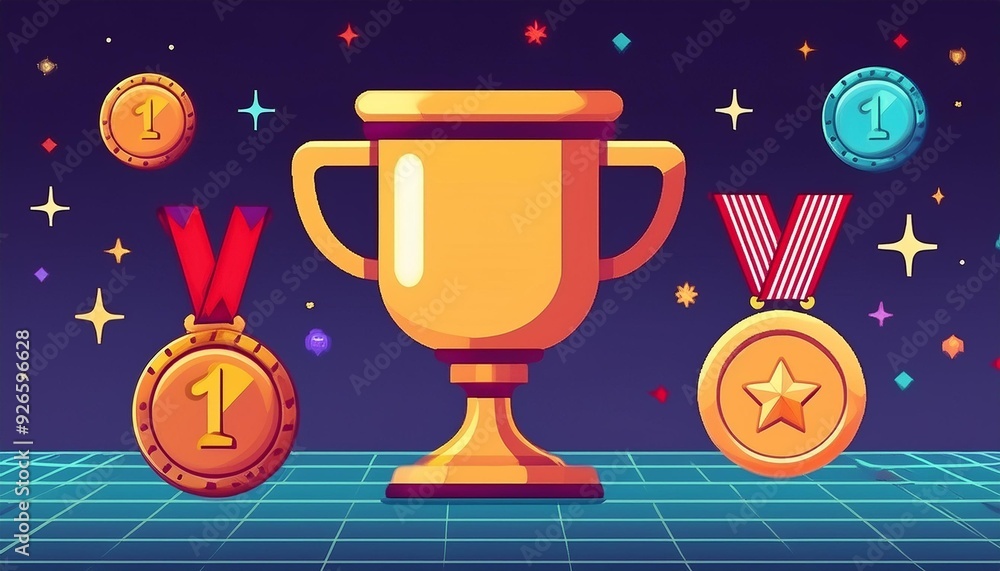 Trophy cups, medals, and loot for your arcade game. Level up with ...