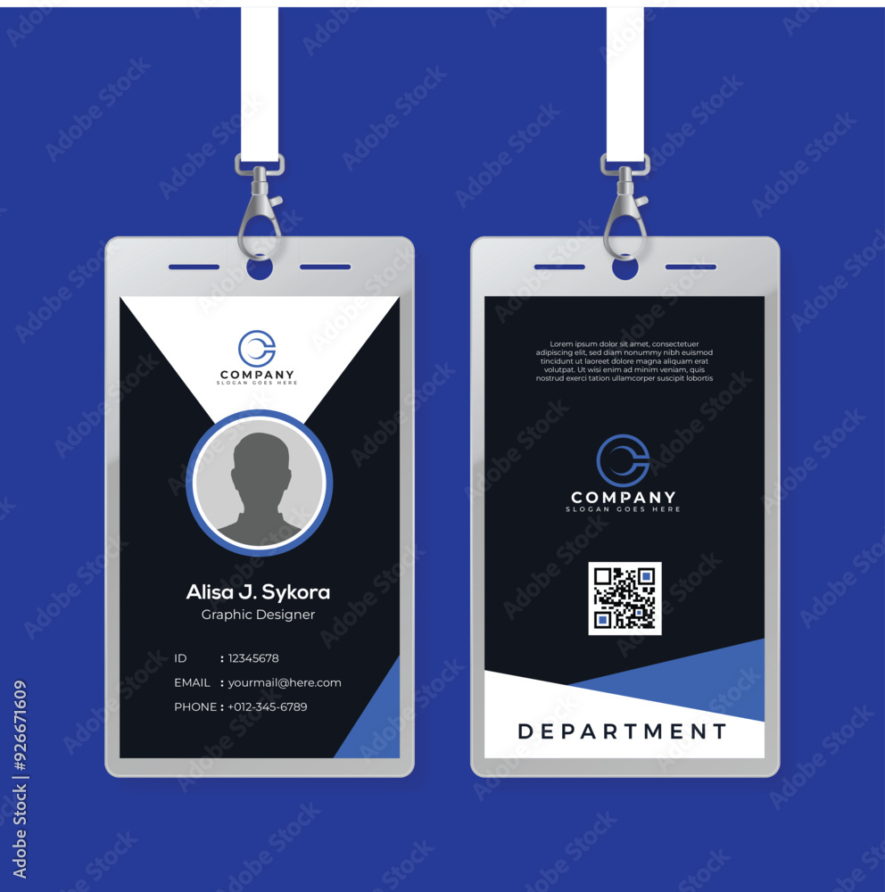 Vetor corporate id card design template, corporate id card template ...