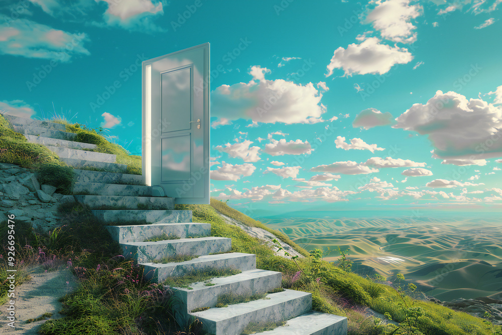 Surreal Landscape with Stone Arch and Mystical Setting Featuring a ...