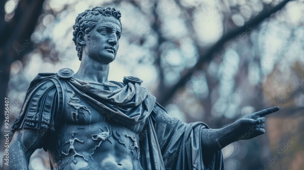 Realistic photograph of julius caesar statue, detailed depiction for ...