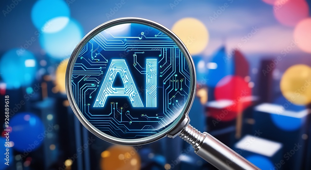 AI-powered image recognition technology, illustrating the creation of ...