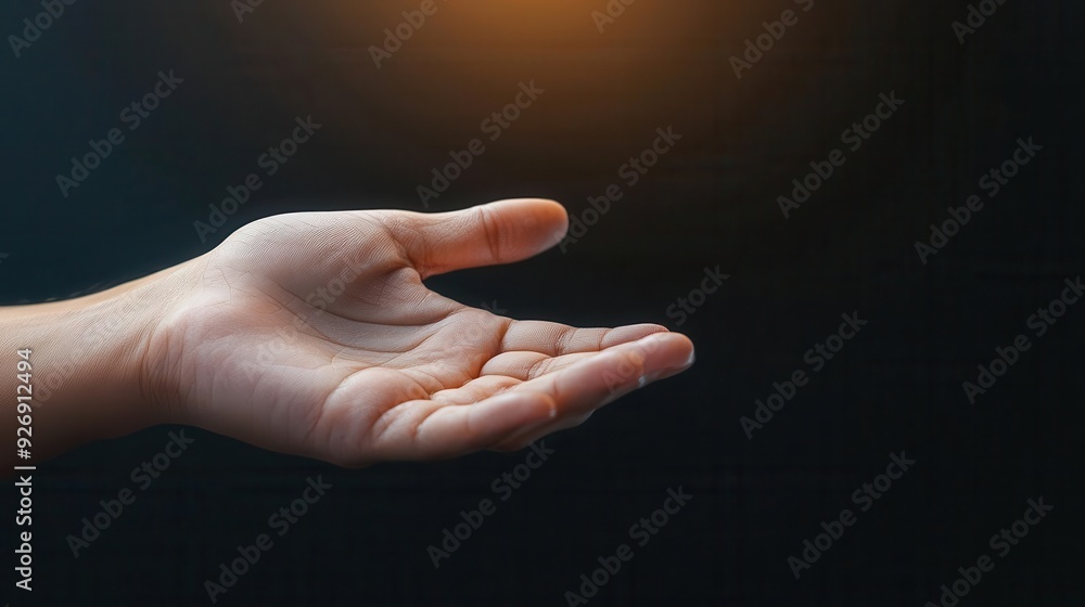 Hands reaching out from darkness into light, embodying the struggle and ...