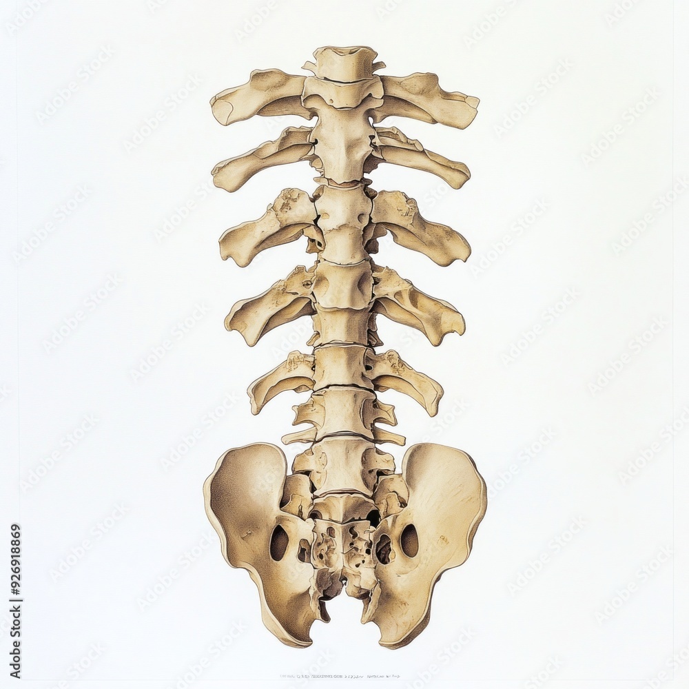 Human Vertebrae Anatomy: Cervical, Thoracic, and Lumbar Explained Stock ...