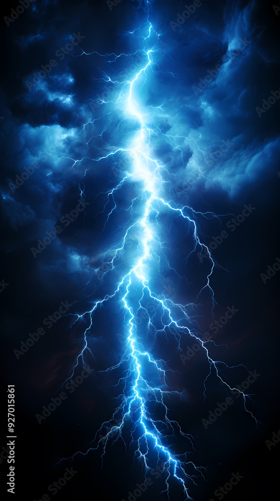 Blue lightning background Stock Illustration | Adobe Stock