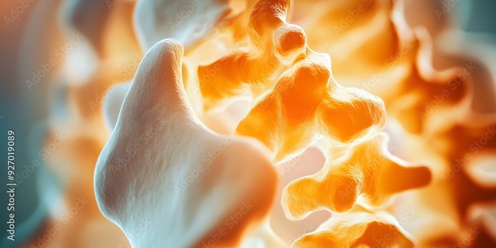 bone marrow surface of the bone underneath osteoporosis bone disease ...