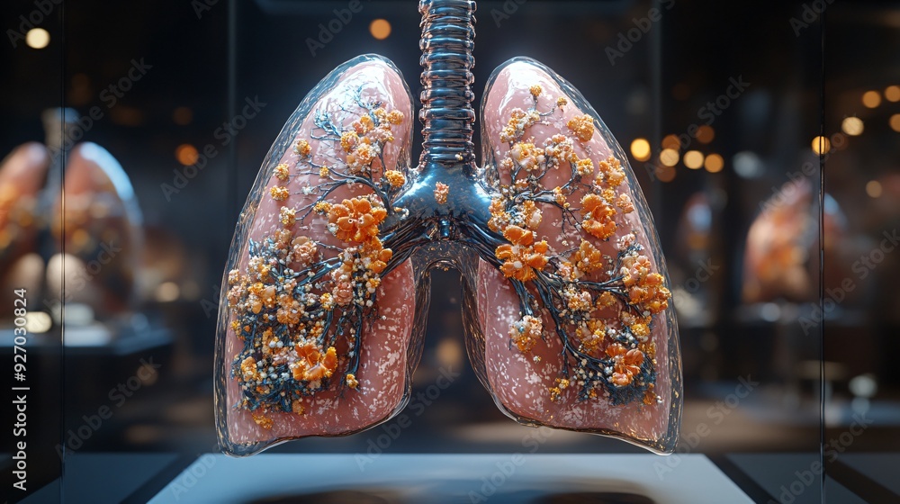 3D Human Lungs with Pleural Effusion: A detailed depiction of fluid ...