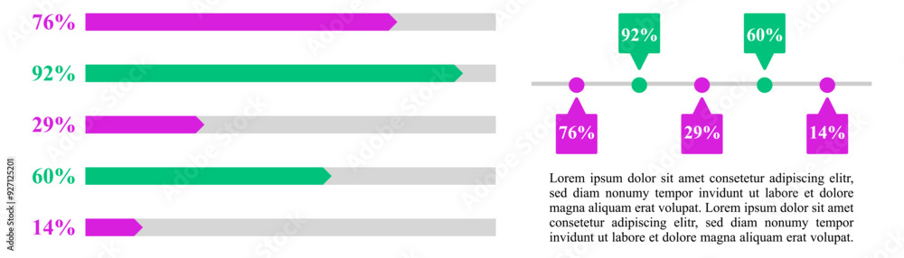 Editable horizontal and timeline infographics collection Charts ...