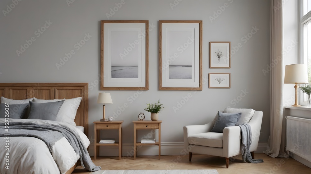 High resolution multiple photo frame interior image template with off ...