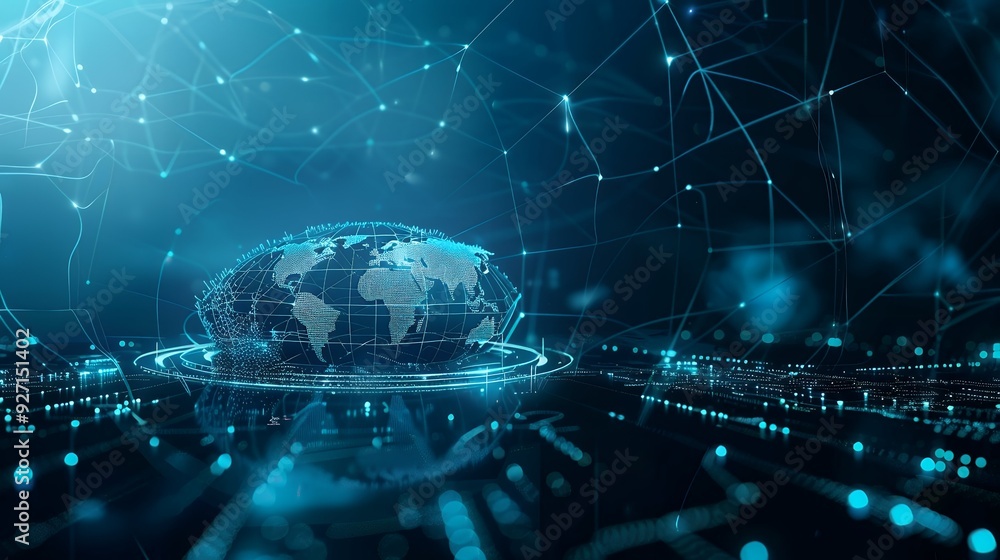 Business Logistics concept, Global business connection technology ...