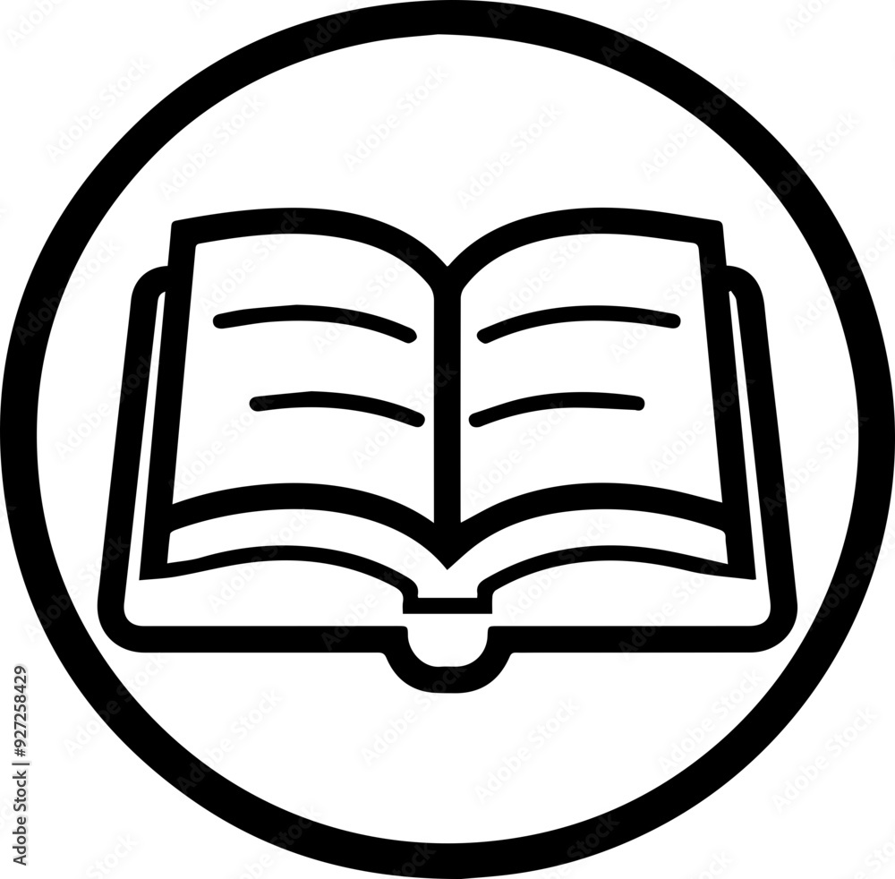 Stock-Vektorgrafik „Open Book, Journal, Textbook, Notebook Icon Vector ...