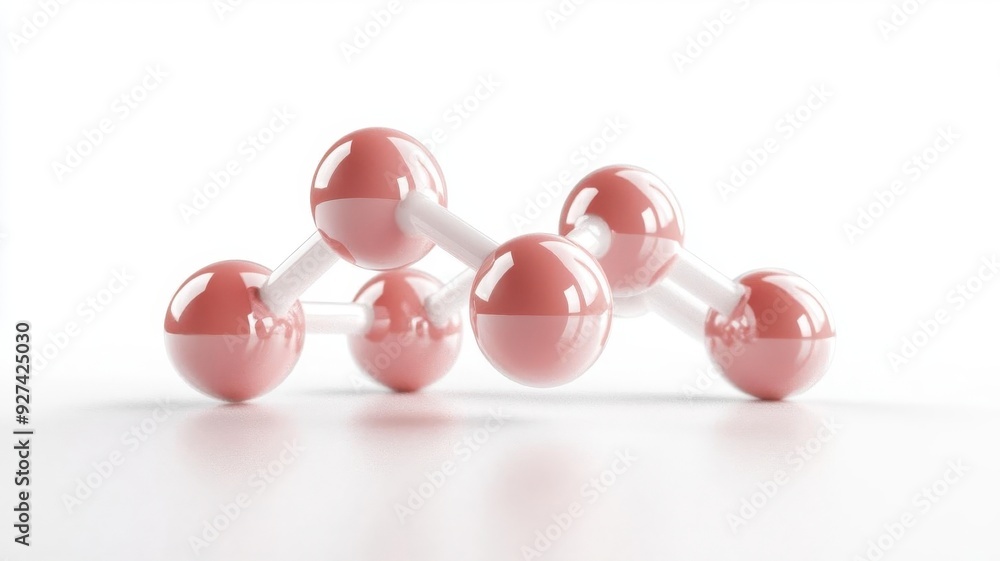 Molecular model of sodium bicarbonate, chemical substance, structure of ...