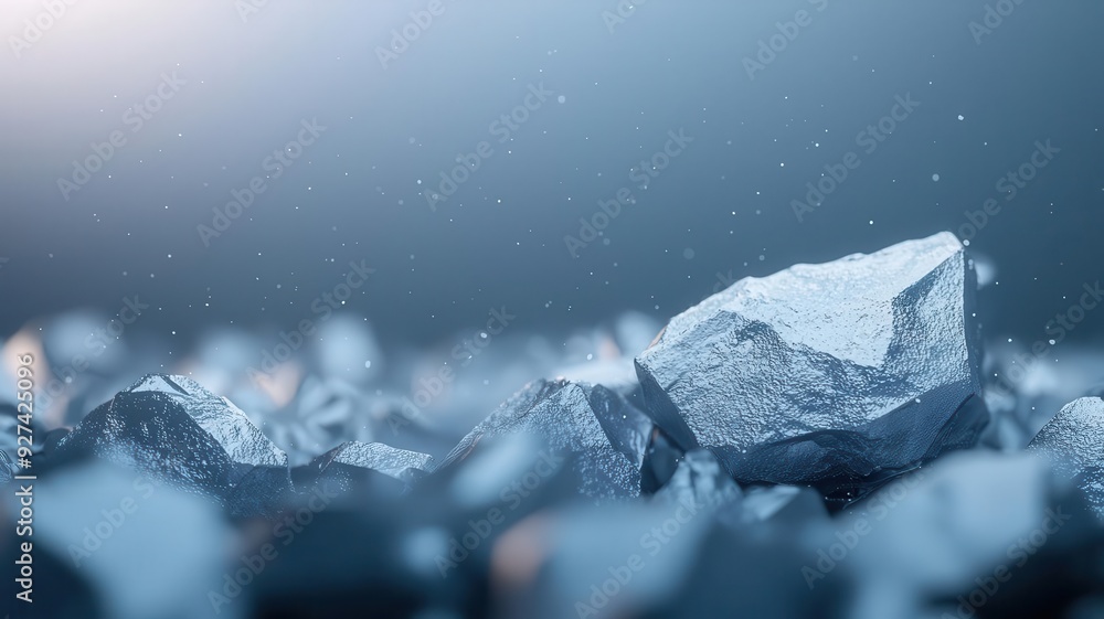 Microscopic view of crystalline aluminum oxide, chemical substance ...