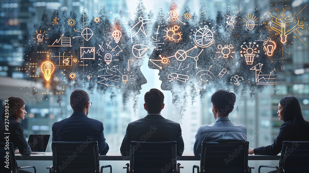 Innovative Brainstorming Sessions: Business People Gathering to ...