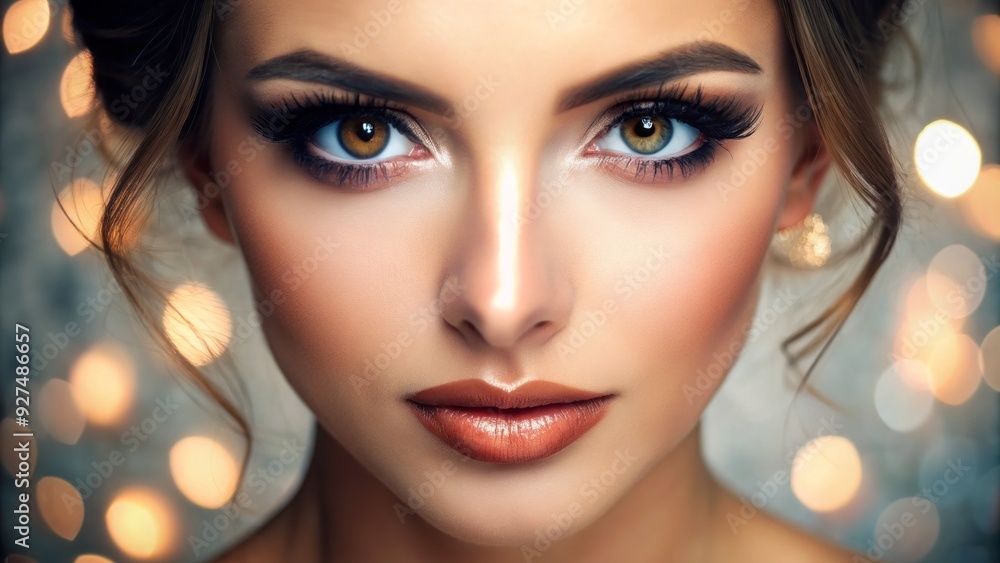 Beautiful, luscious eyelashes frame bright, sparkling eyes, elevated by ...