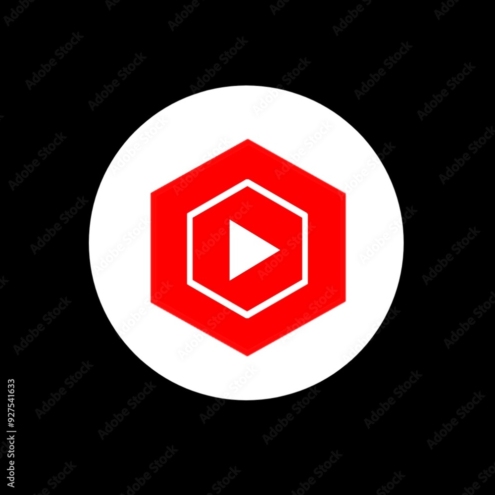 YouTube studio logo and icon isolated from black background! Stock ...
