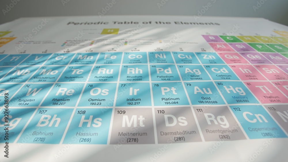Mendeleev's Periodic Table of Chemical Elements Stock Photo | Adobe Stock