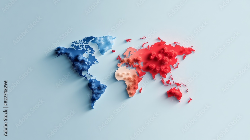 A world map showing the MPOX virus spread across all continents ...
