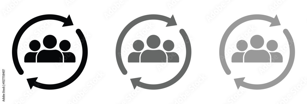 Synchronize user profile sign. Account with reload, refresh icons ...