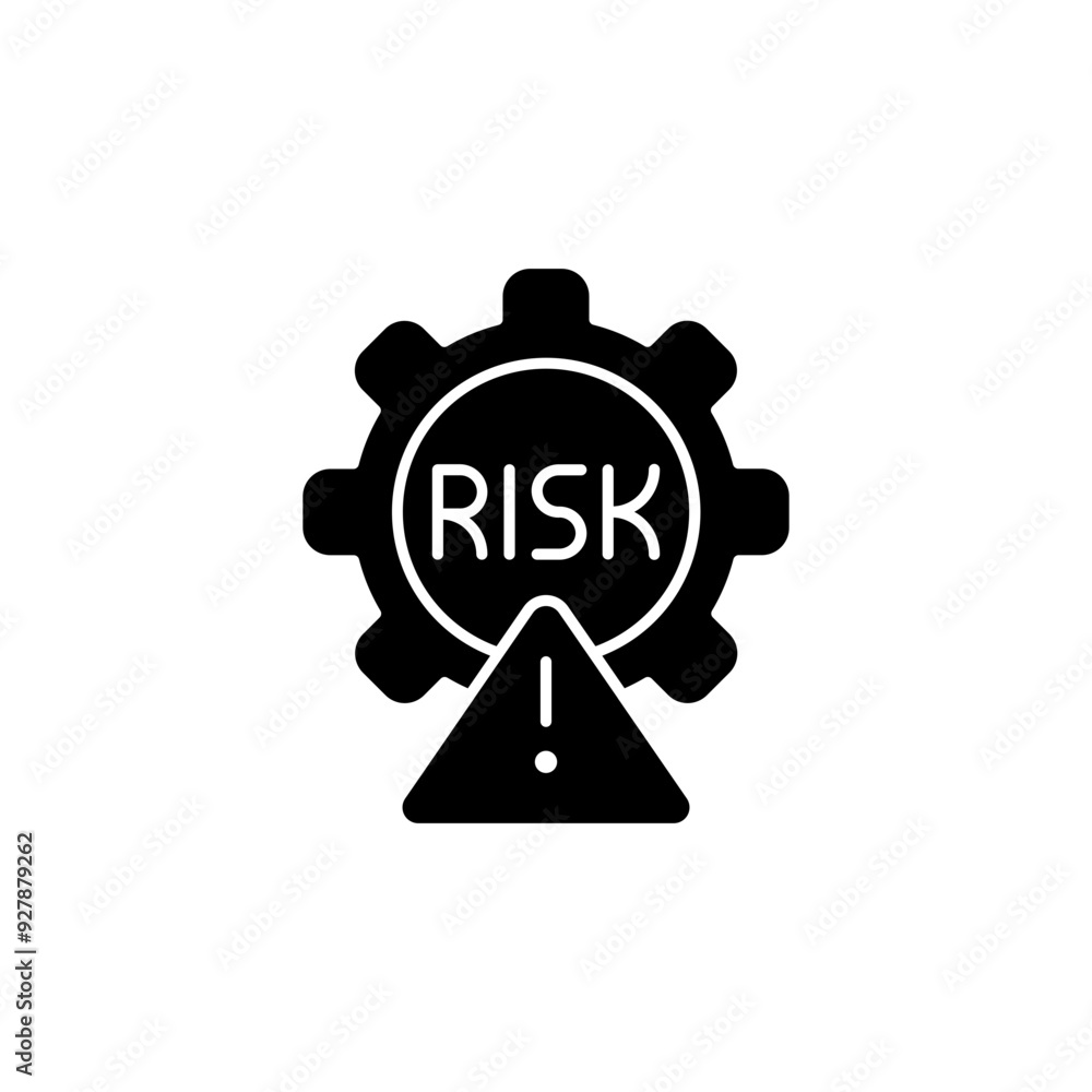 Risk Management Gear Icon - Business Strategy, Safety Protocol ...