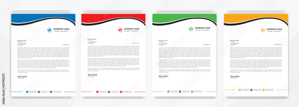 Modern corporate letterhead template design. Creative and Professional ...