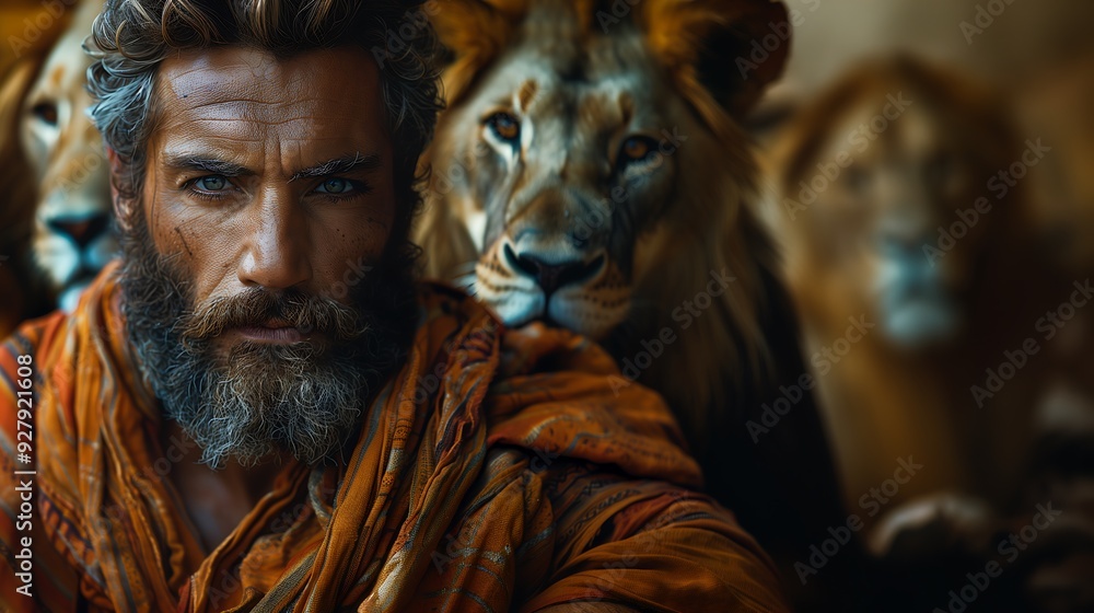 Profeta Daniel e os leões; Prophet Daniel and the lions Stock Photo ...
