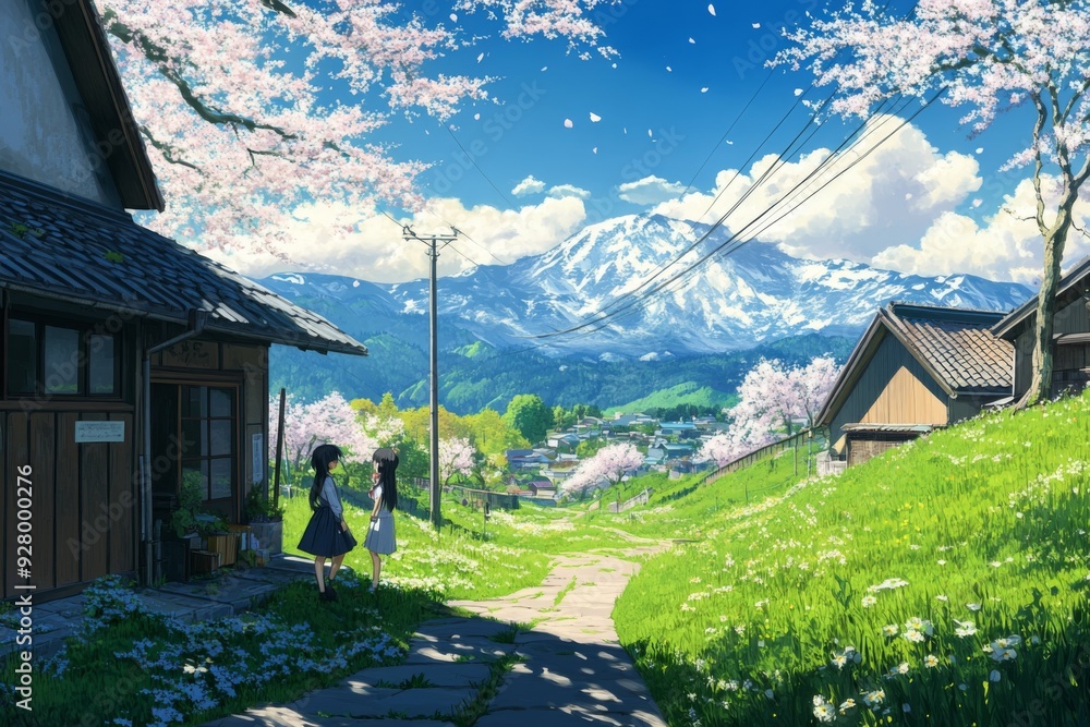 Spring's Idyllic Embrace:anime-style Countryside Chronicles from ...