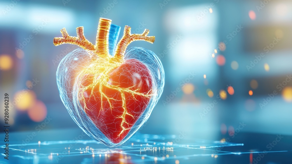 Illustration Of Human Atrioventricular Av Node In Hearts Electrical Conduction System With