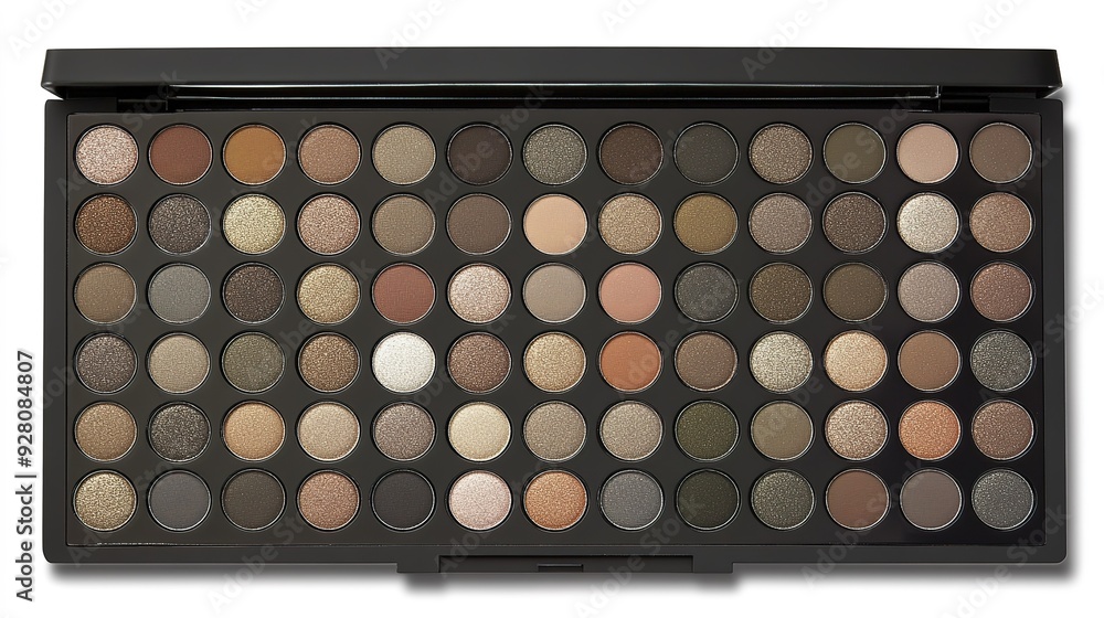 Cosmetic Palette with Shadows: A Detailed Display of a Makeup Palette ...
