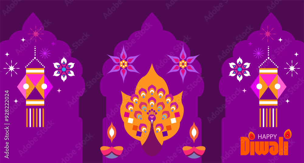 Traditional Indian festival Diwali. Happy Festival of lights Deepavali ...