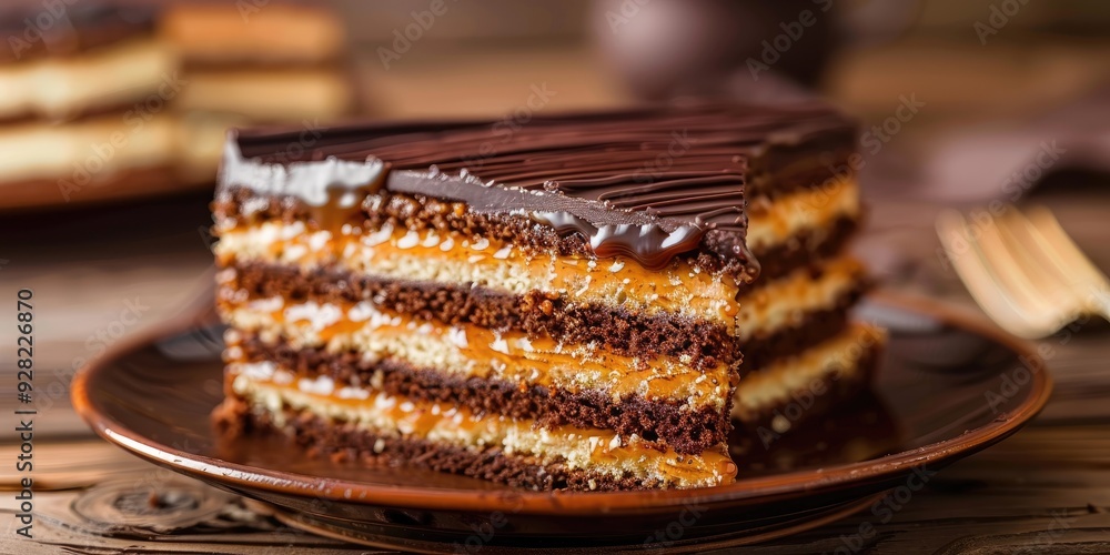 Classic Hungarian Dobos Torte Layers of Moist Sponge Cake and Creamy ...