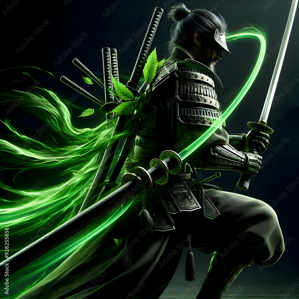 samurai katana weapon aura style japan animation Stock Illustration ...