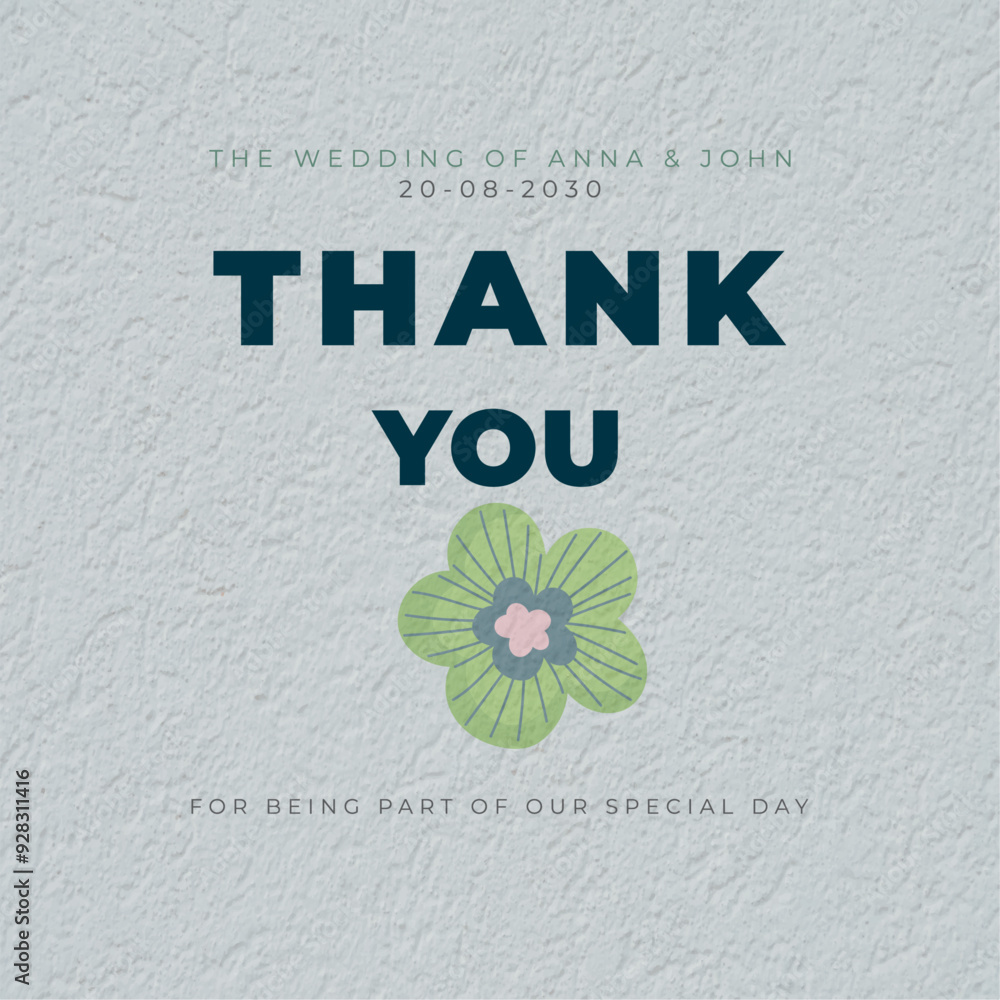 Thank you card design and invitation art Stock Vector | Adobe Stock